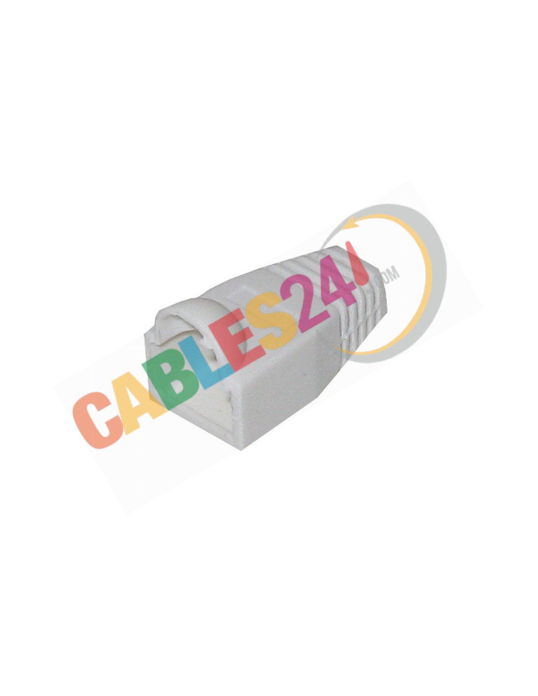 White cap RJ-45 CAT5e Male Pack 10 units