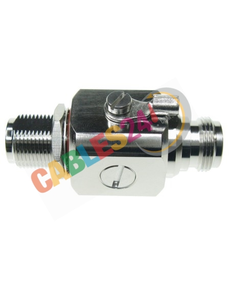 RF surge protector bulkhead female N type female N type 50 ohms 1 GHz