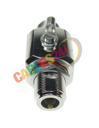 RF surge protector bulkhead female N type female N type 50 ohms 1 GHz