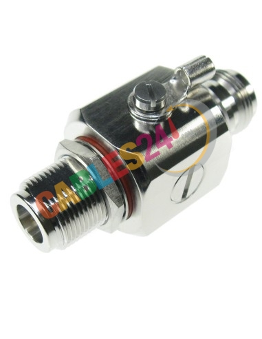 RF surge protector bulkhead female N type female N type 50 ohms 1 GHz