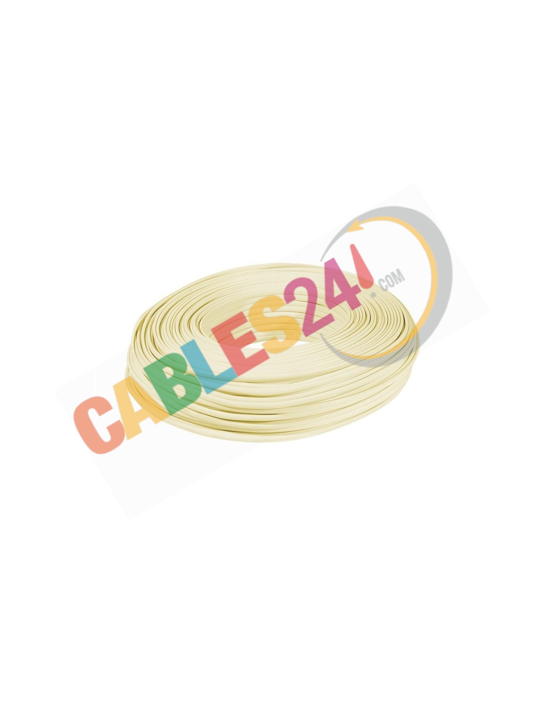 4 Wire Telephone Flat Cable Ivory 100 m reel
