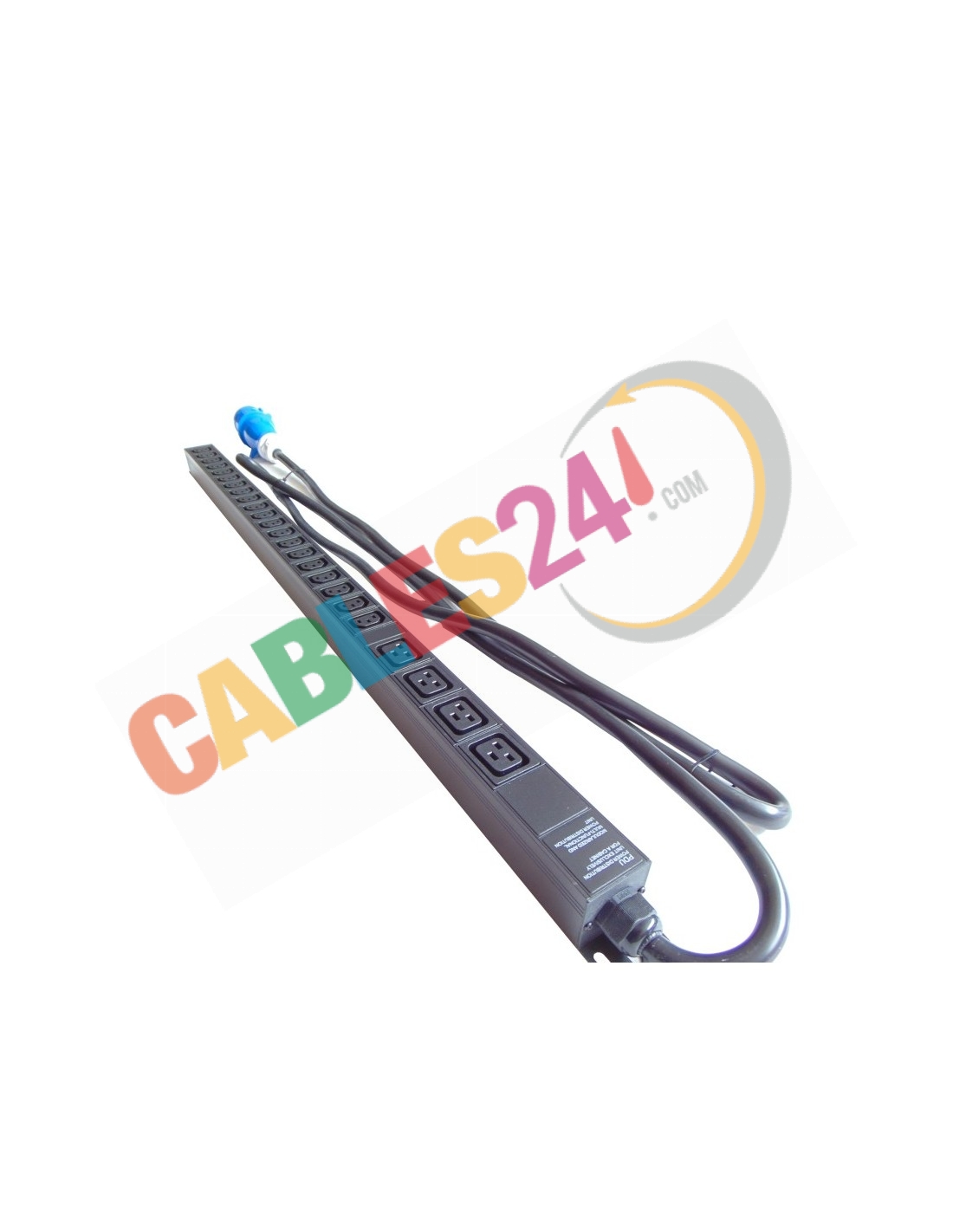 Vertical PDU 20 C13 & 4 C19 with Commando Plug 32A termination
