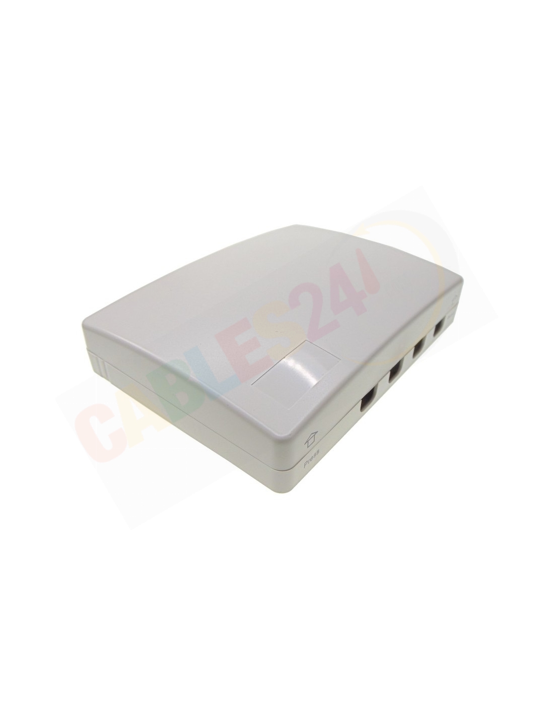 4-Port Wall Mount Box for Flanged style SC/ST/FC/LC