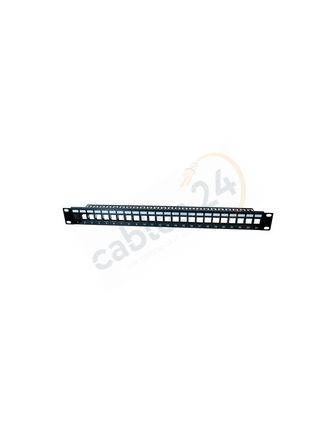Unloaded 24 Port Keystone Patch Panel Frame 1U Black