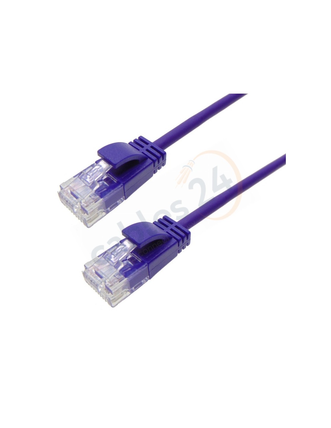 Cable Patchcord Ethernet CAT6A UTP LSZH Ultra-Slim Violet Color 3.8mm