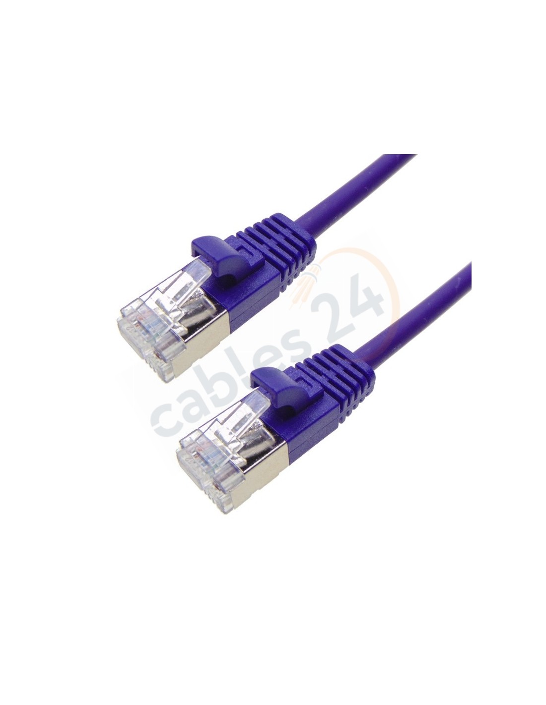 Cable Patchcord Ethernet CAT6A STP LSZH SLIM Violet Color 4.5mm