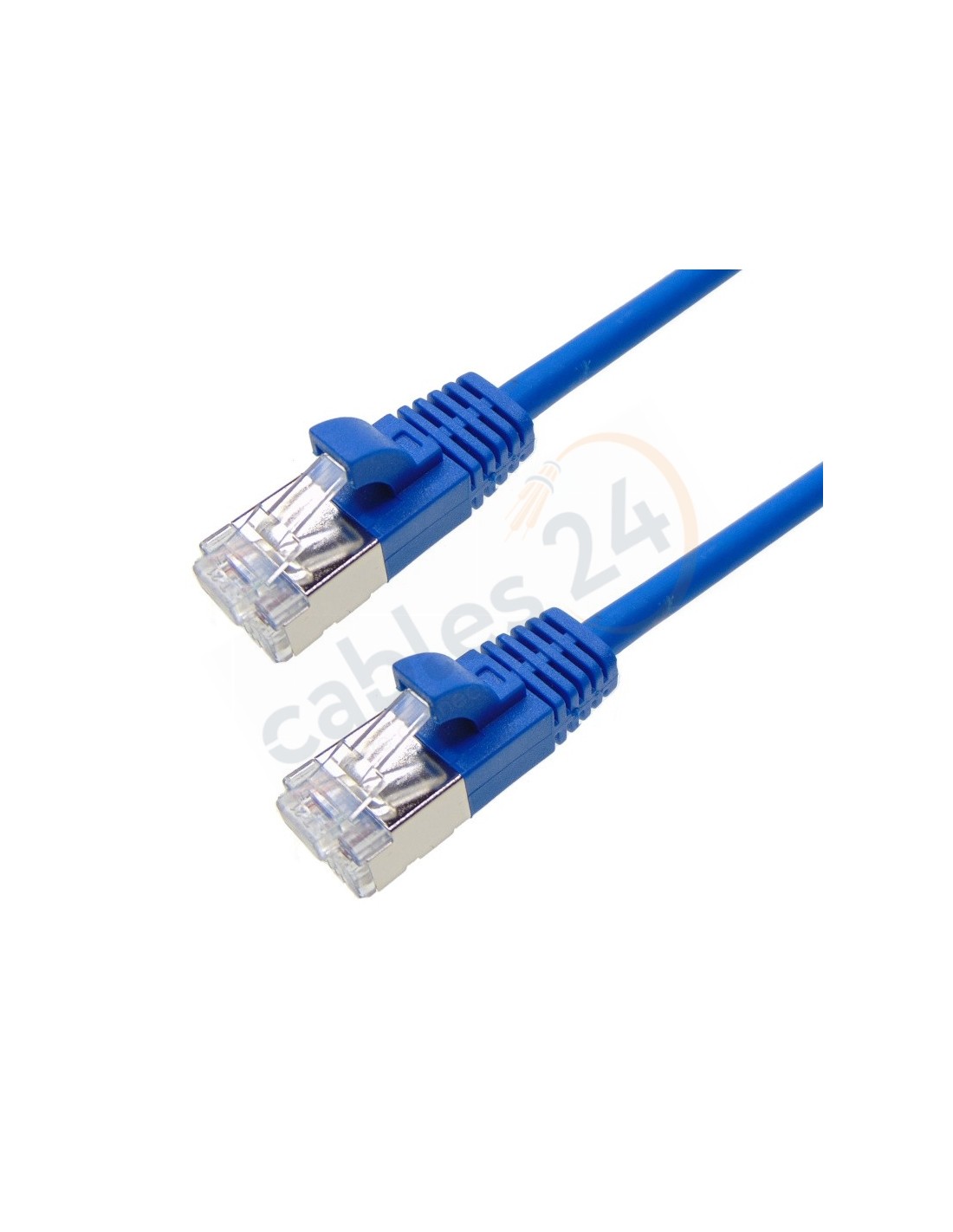 Cable Patchcord Ethernet CAT6A STP LSZH SLIM Blue Color 4.5mm